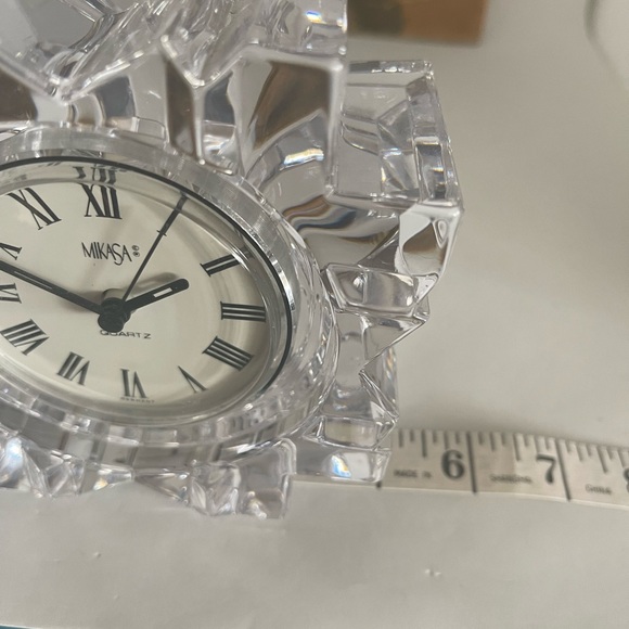 Mikasa | Wall Decor | Vintage Mikasa Starfire Crystal Desk Mantel Clock ...